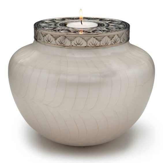 Candle Cremation Urn for Human Ashes – Large, 220 Cubic Inches – Fovere